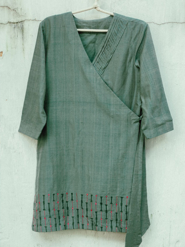 Buy V-Neck Overlap Top By Kaavish | Theoutfitclub – The Outfit Club