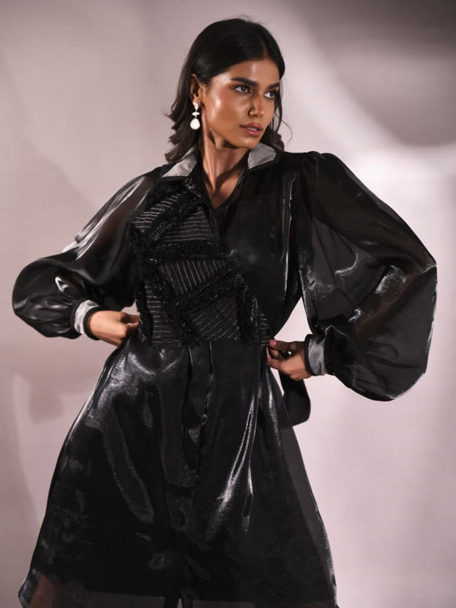 Electic geode shirt dress & waist coat full set – The Outfit Club